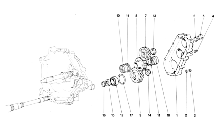 Ferrari Philadelphia Parts : 308 GTB/GTS QV : Table 21 - Gearbox transmission