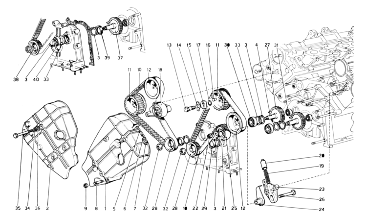 Ferrari Philadelphia Parts : 308 GTB/GTS : Table 8 - Timing system ...