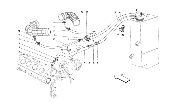 Ferrari Philadelphia Parts : 348 TB/TS & Spider : Table 18 - BLOW-BY SYSTEM