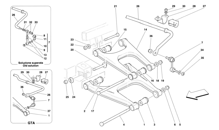 Ferrari Philadelphia Parts : 456 GT/GTA : Table 60 - Rear suspension ...
