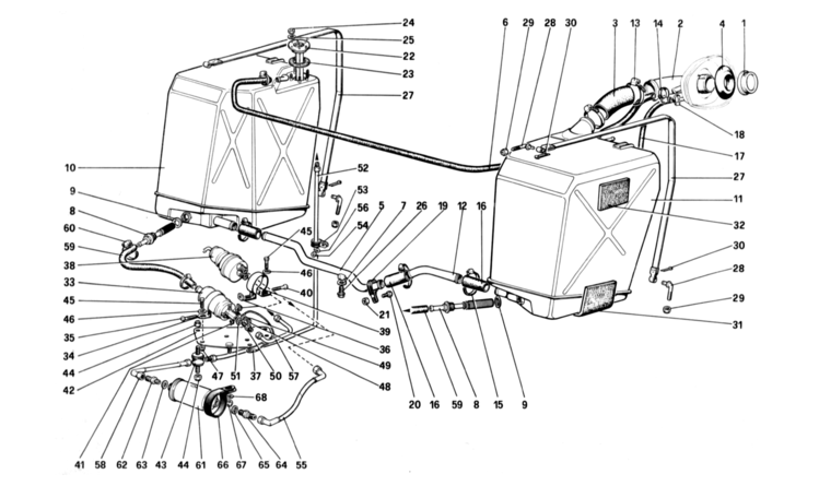 Ferrari Philadelphia Parts : 512 BBi : Table 6 - Fuel tanks, pumps and ...