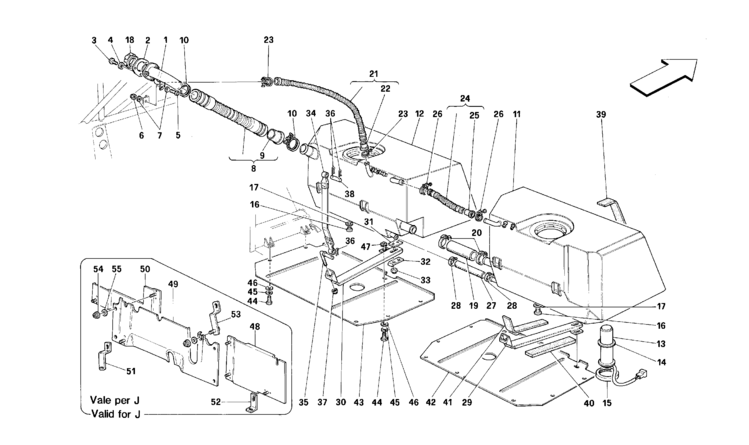 Ferrari Philadelphia Parts : 512 TR : Table 9 - Fuel tanks