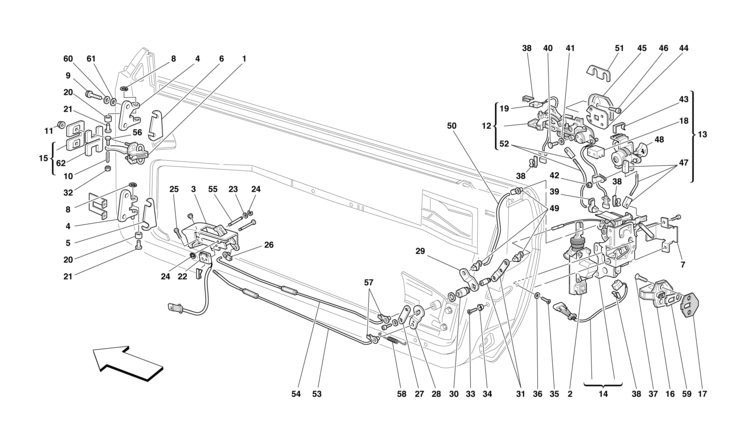 Ferrari Philadelphia Parts : 550 Maranello : Table 119 - DOORS ...