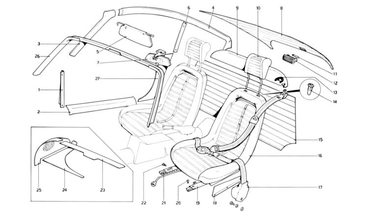 Ferrari Philadelphia Parts : Dino 246 GT/GTS : Table 113 - Interior ...
