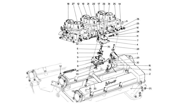 Ferrari Philadelphia Parts : Dino 246 GT/GTS : Table 46 - Fast idle device