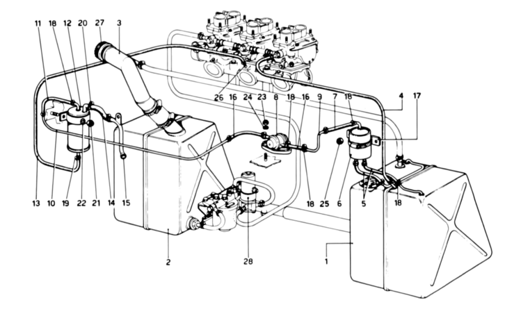 Ferrari Philadelphia Parts : Dino 246 GT/GTS : Table 49 - Fuel system