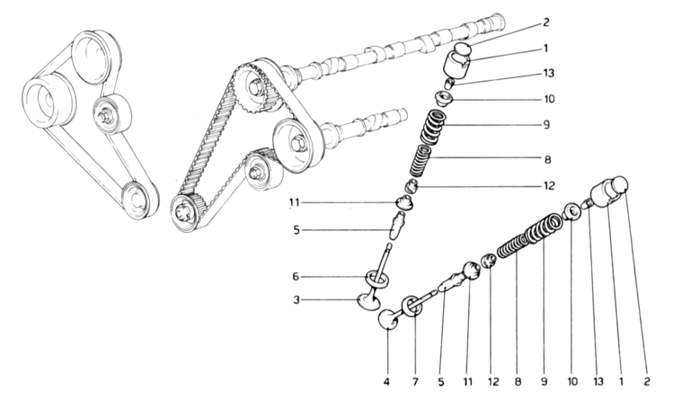 Ferrari Philadelphia Parts : Dino 308 GT4 : Table 7 - Timing system ...