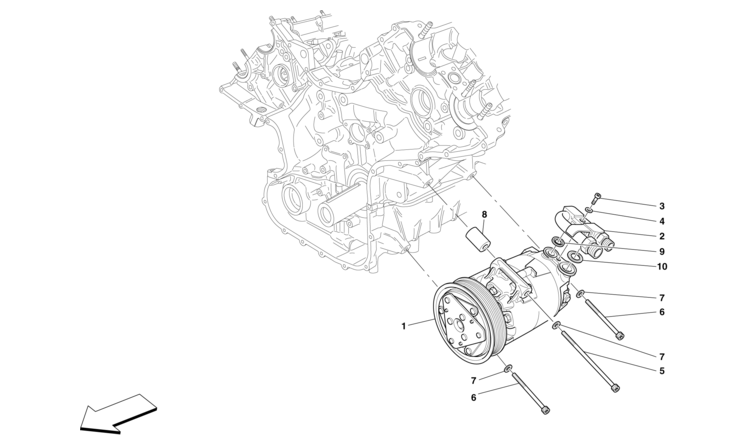 Ferrari Philadelphia Parts : F430 : Table 52 - AC SYSTEM COMPRESSOR