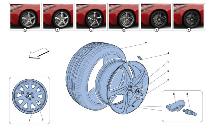 Ferrari Philadelphia Parts : FF : Table 40 - WHEELS