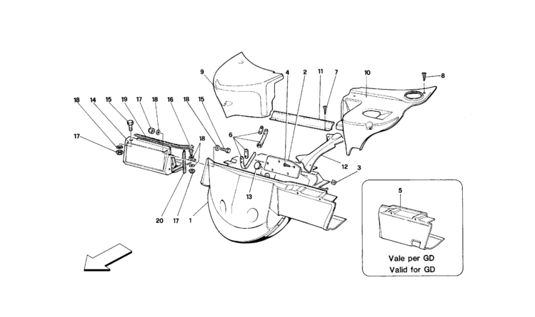 Ferrari Philadelphia Parts : Mondial T : Table 103 - Front part - Inner ...