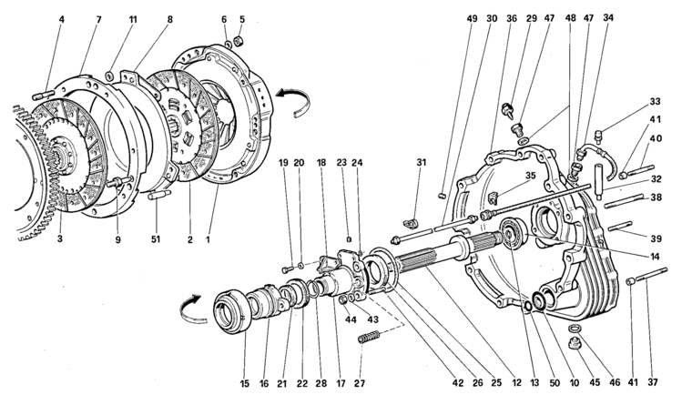 Ferrari Philadelphia Parts : Testarossa : Table 27 - Clutch and ...