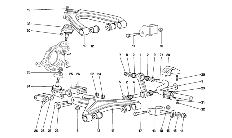 Ferrari Philadelphia Parts : Testarossa : Table 48 - Front suspension ...